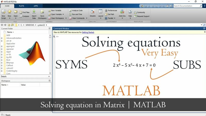 How to solve equations in Matlab | Matlab Tutorial - Смотреть онлайн в ...