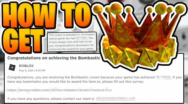 How to Get Bombastic Crown of O's | Roblox Developer Rewards - Смотреть ...