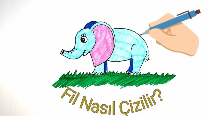 Fil Nasıl Çizilir - Fil resmi çizimi - Basit fil resmi çizimi - 🐘💯En ...