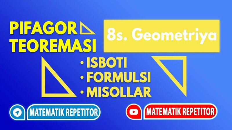 6. Pifagor teoremasi (Geometriya 8 sinf) - Смотреть онлайн в поиске ...
