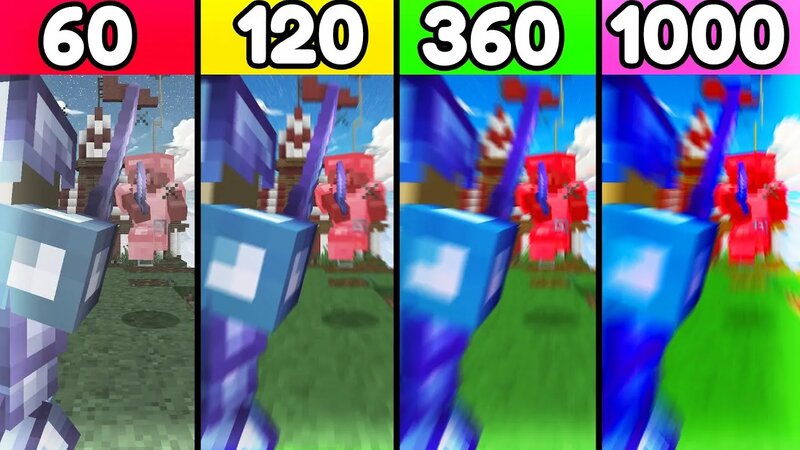 Minecraft FPS Comparison [60fps, 120fps, 240fps, 420fps, 690fps ...