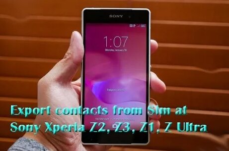 Export contacts from Sim at Sony Xperia Z2, Z3, Z1, Z Ultra - Yandex ...