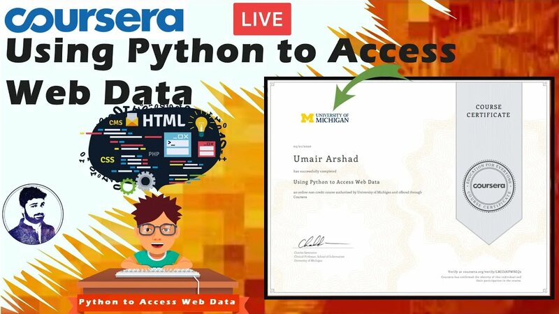 Coursera: Using Python to Access Web Data all assignments and Quizzes solved Live - Смотреть ...