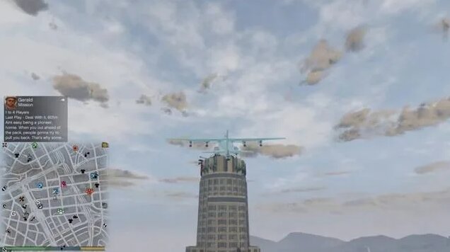 GTA 5 Online - Landing a RM-10 Bombushka On The MAZE BANK Building ...