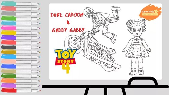 How to Draw Toy Story 4 Characters - Duke Caboom and Gabby Gabby - EroFound