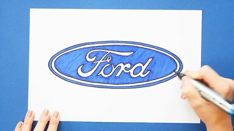 How to draw the Ford Logo