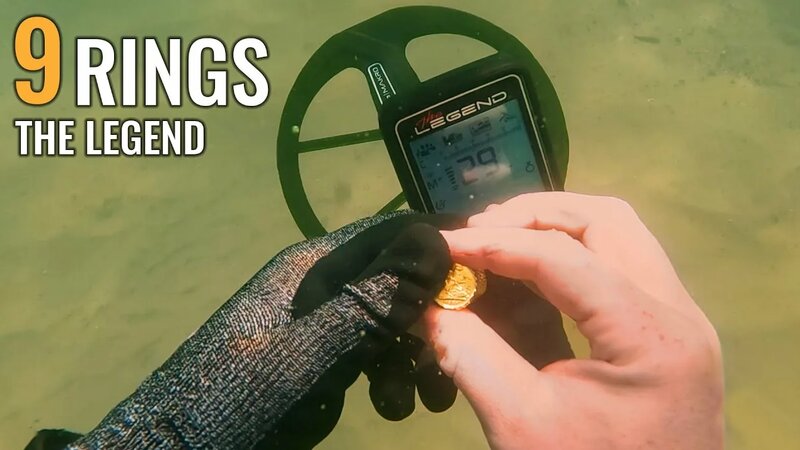 The Legend Metal Detector - Underwater (9 Rings + Gold Coin) - Смотреть ...