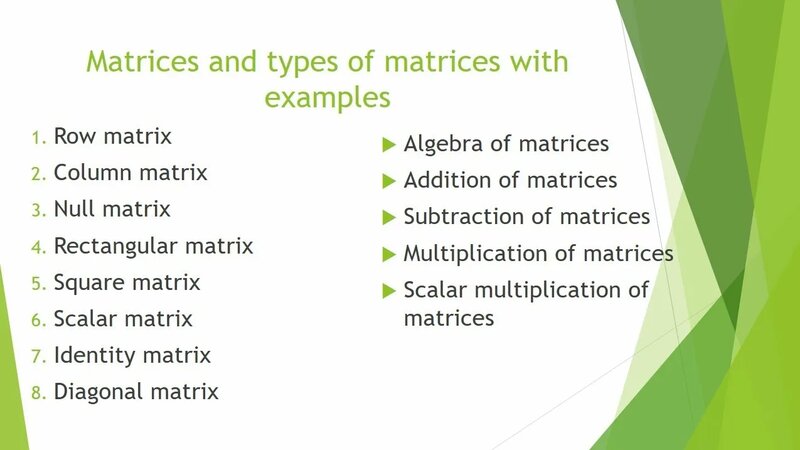Matrices and type of matrices with examples - Yandex Video aramada ...