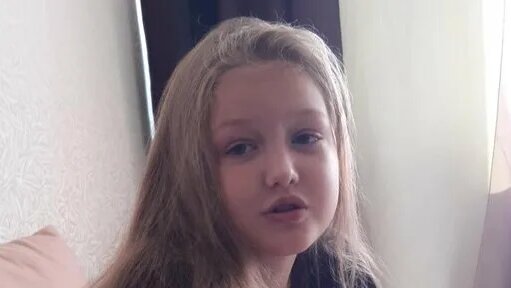 Cute teen girl with braces