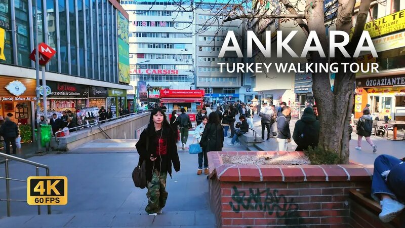 Ankara, Turkey walking tour 4K 60 FPS | 5000 steps in Kızılay, Ankara ...