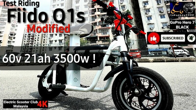 Test Riding/ Fiido Q1S /Modified 60V 21AH 3500w ! / 4K GoPro Hero 7 ...