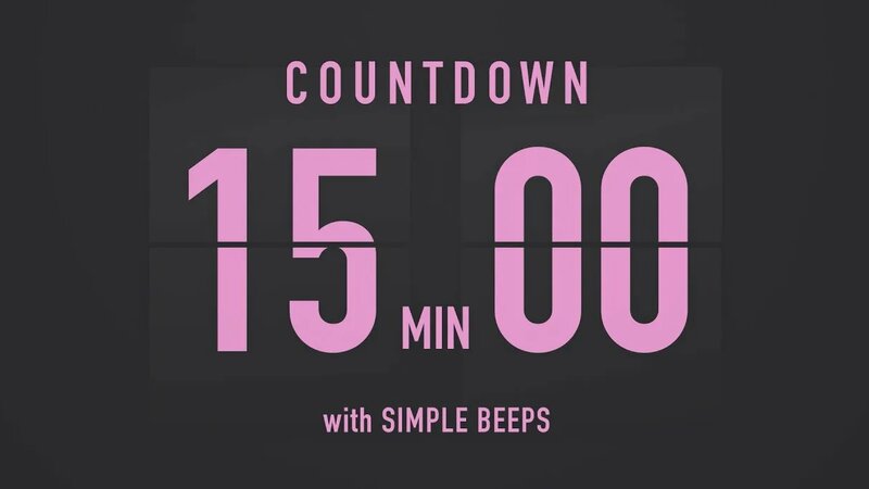 15 Minute Countdown Timer Flip Clock with Simple Beeps - Смотреть ...