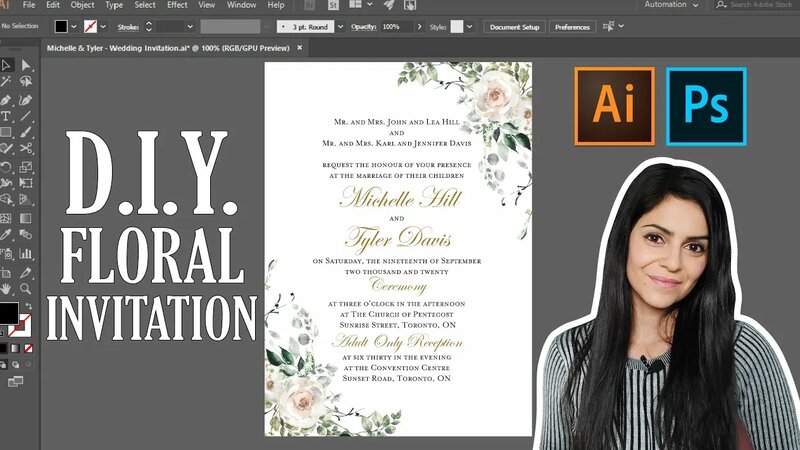 Create Wedding Invitation Cards in Illustrator: Start to Finish ...