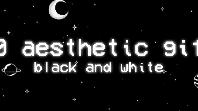 30 dark black and white aesthetic gifs for intro, outro and background