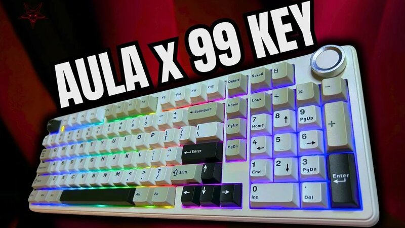 AULA F99 Pro | 99 key Wireless Mechanical keyboard with Leobog Stararrow switches - Смотреть ...