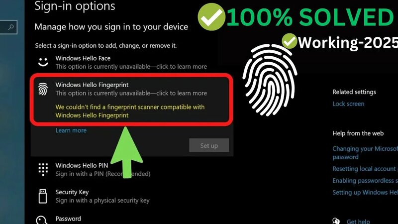 100% Fixed We Couldn't Find a Fingerprint Scanner Compatible With ...