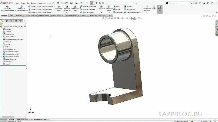 Видео Solidworks Урок №3 Опора. Создаем Деталь. Быстрое обучение ...