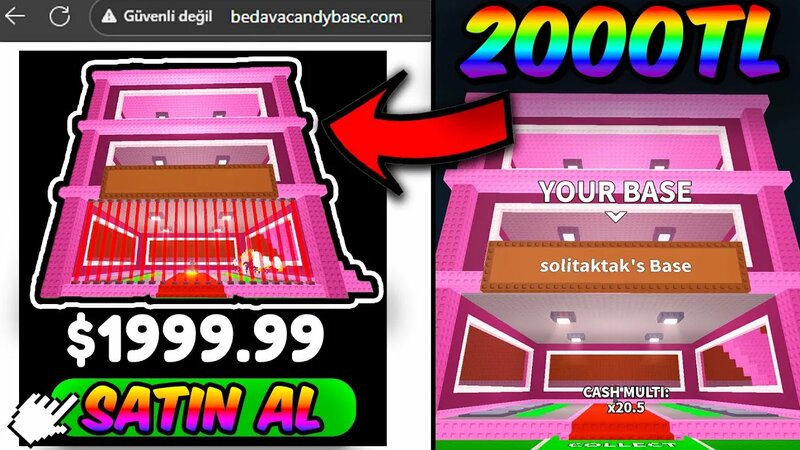 I Payed 2000 TL AND Buyed Candy BASE! First IN TR! - Roblox Steal A ...