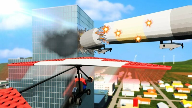 LEGO Blimp Zeppelin VS LEGO HANG Glider Challenge?! (Brick Rigs ...