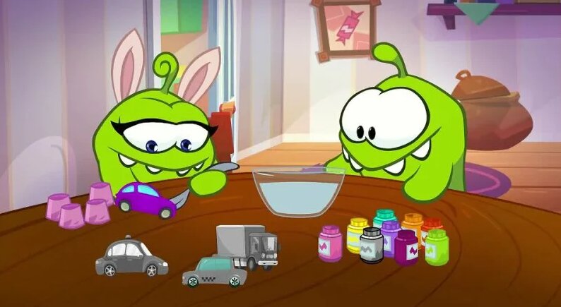 Om Nom eats colourful jelly Learn English with Om Nom Educational ...