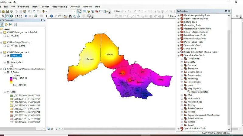 Creating Rainfall and Rainfall Erosivity map (R-Factor) using #ArcGIS # ...