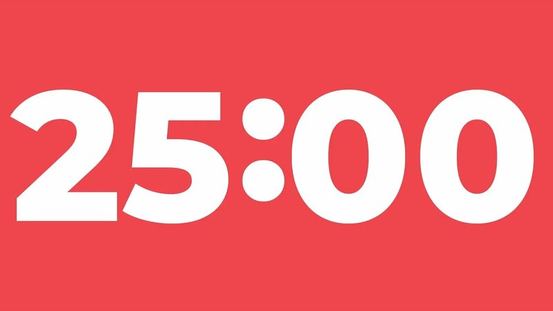 25 Minute Timer Without Music | 25 Minute Countdown | 25 Minute ...