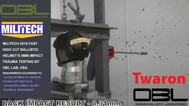Militech's 2019 FAST High Cut Ballistic Helmet D.O.D 9MM ECH Trauma ...