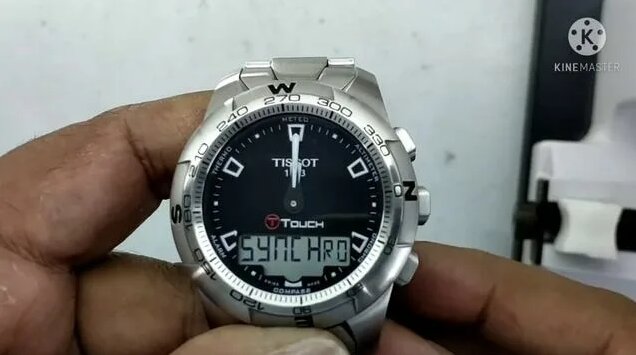 How to set Time on Tissot T-Touch T047420a Time setting tutorial ...