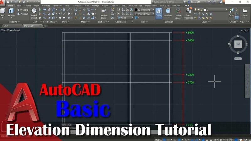 Create Elevation Dimension Tutorial WIth AutoCAD - Yandex Video aramada ...
