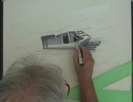 Render a 2 Point Perspective Train: Lesson 4,, Section 3, Part 2