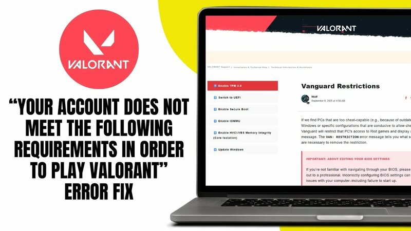 how to fix your account does not meet the following requirements in ...
