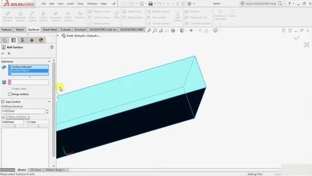 KNIT Surface - Solid Works Tutorial - Смотреть онлайн в поиске Яндекса ...