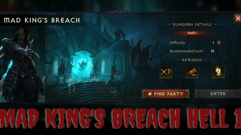 Mad King's Breach Hell l - Skeleton King - Necromancer - Gameplay ...