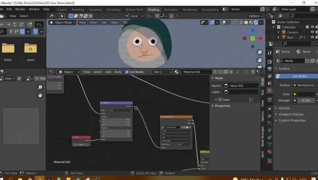 Blender Tutorial: 2D Face Rig on 3D Characters - Смотреть онлайн в ...