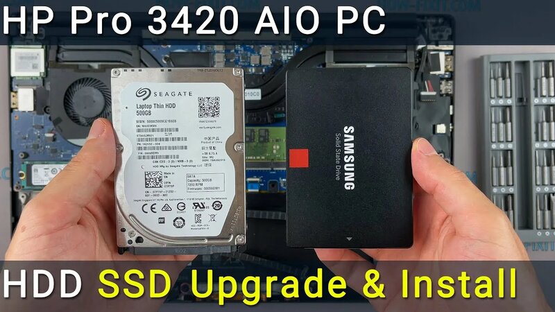 Как установить SSD в моноблок HP Pro 3420 AIO PC | как поменять жесткий ...