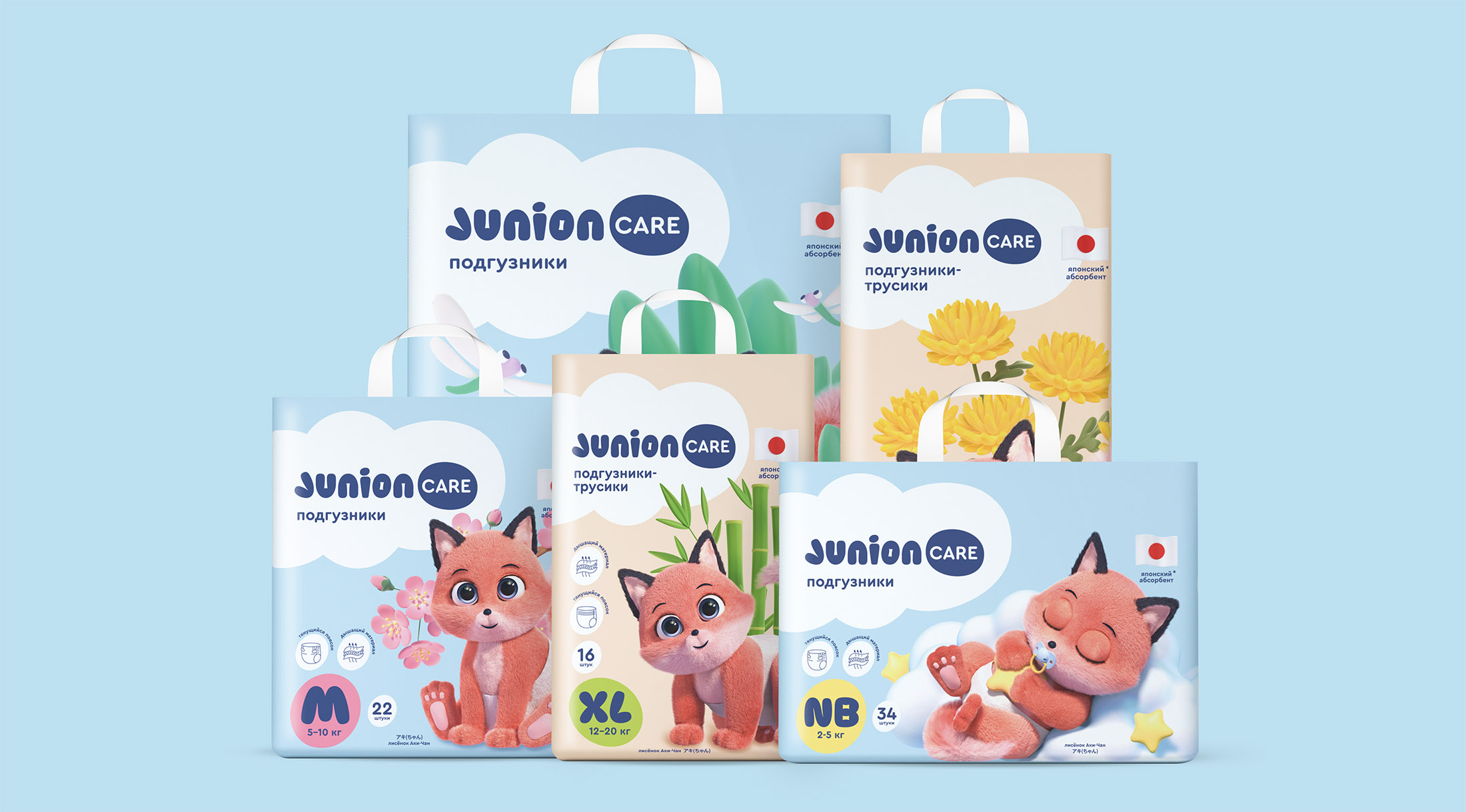 Маркет выпустил линейку детских товаров для ухода и гигиены Junion Care