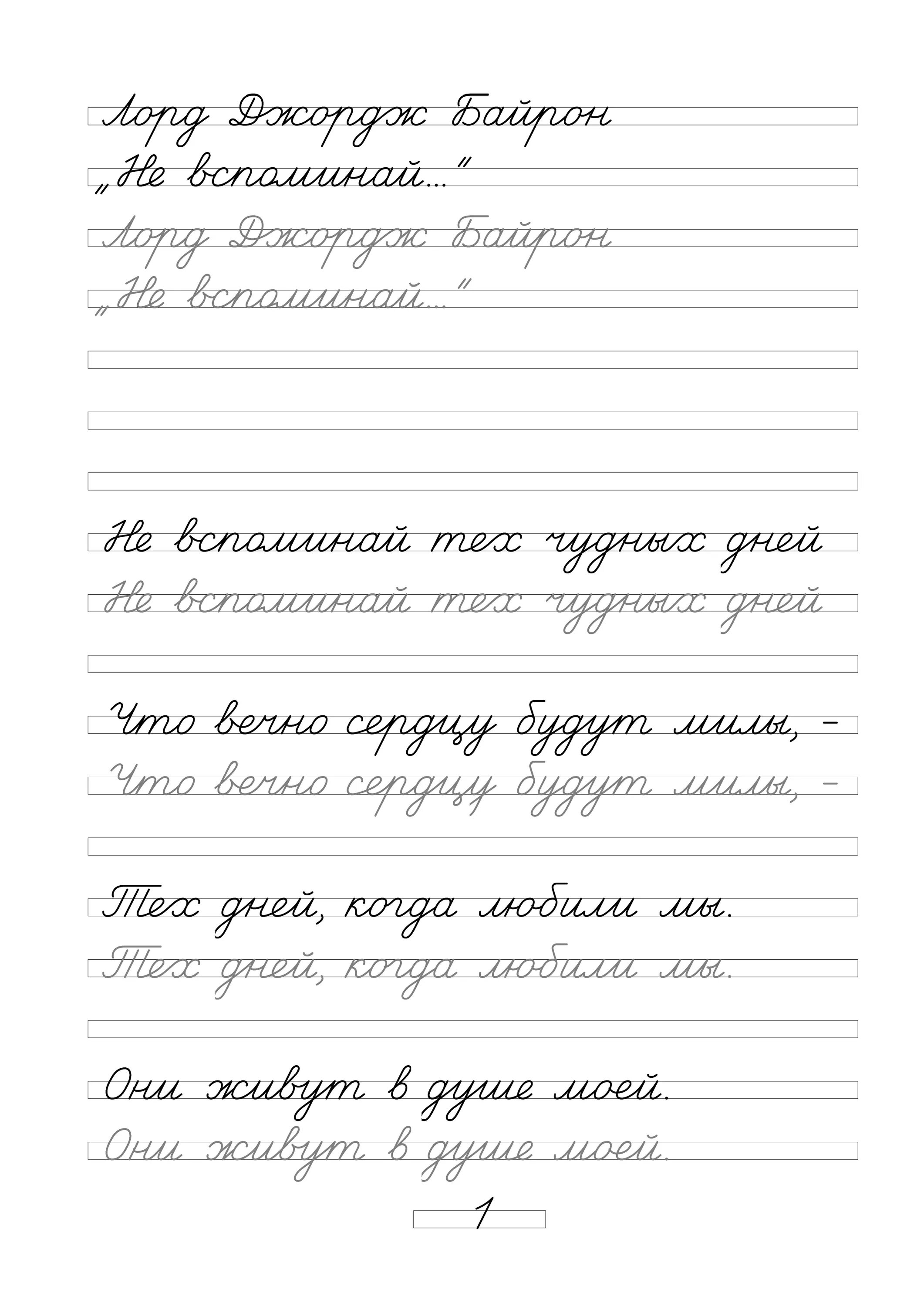 Прописи для почерка взрослого