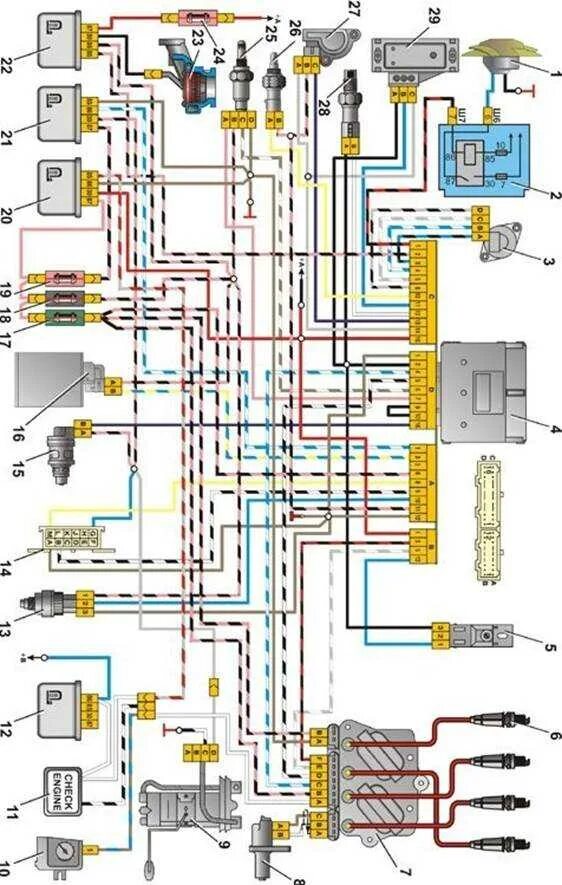Ваз 2105 схема электрооборудования