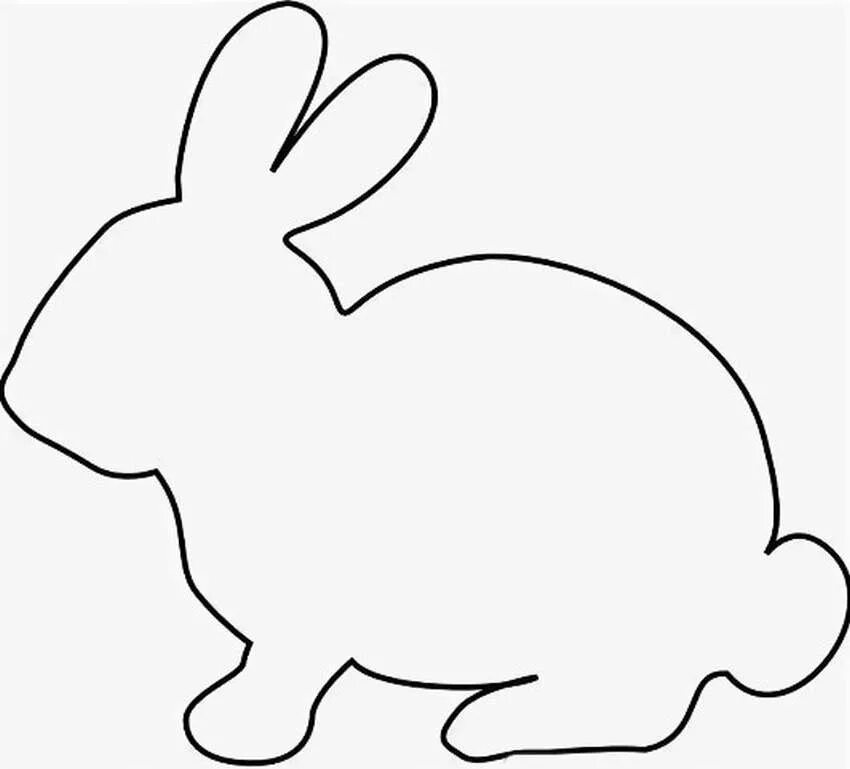 Шаблон зайчика из бумаги распечатать