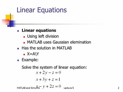 solving systems of linear equations matlab: Yandex Görsel'de 1 bin ...