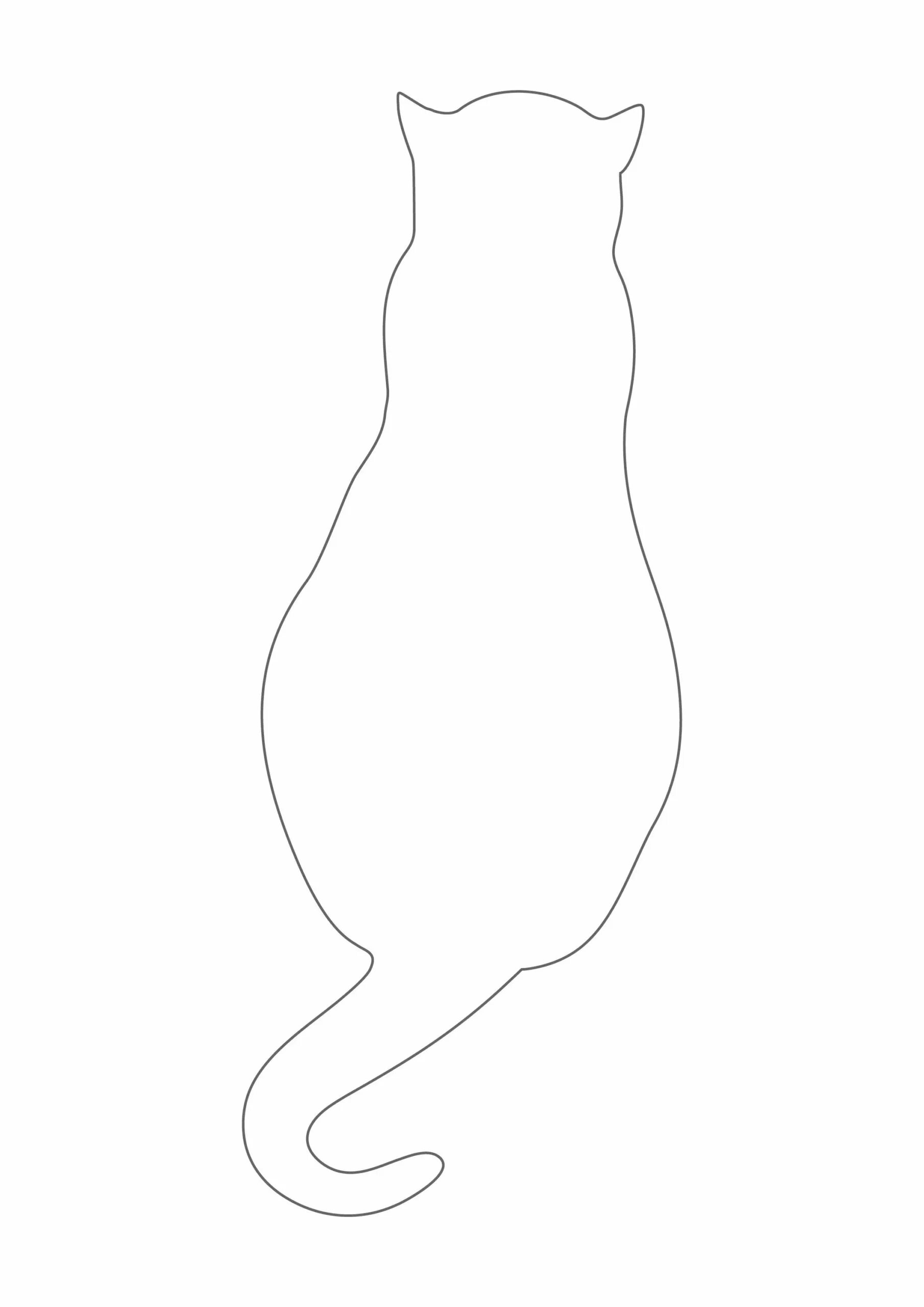 Кот шаблон распечатать