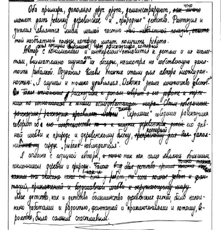 Образец сочинения егэ 2024