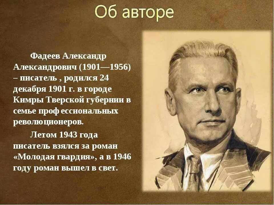 Биография фадеева кратко