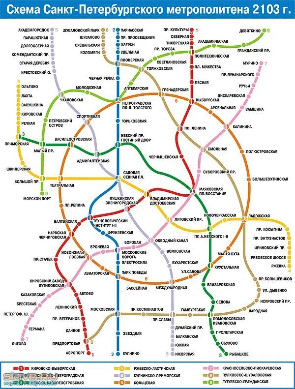Карта метро санкт петербурга 2024 года