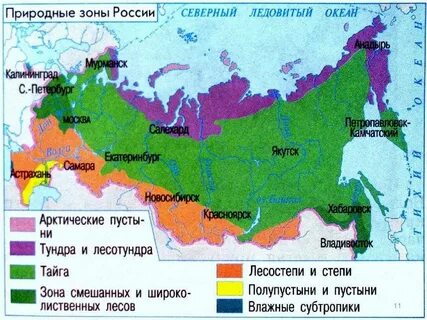 карта природных зон россии 4 класс: 1 тыс изображений найдено в Яндекс ...