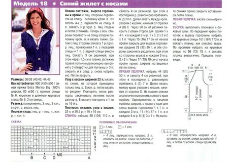 Вязаные жилеты для женщин спицами с описанием и схемами