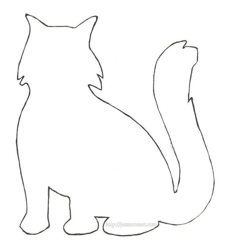 Кошка из бумаги распечатать шаблон